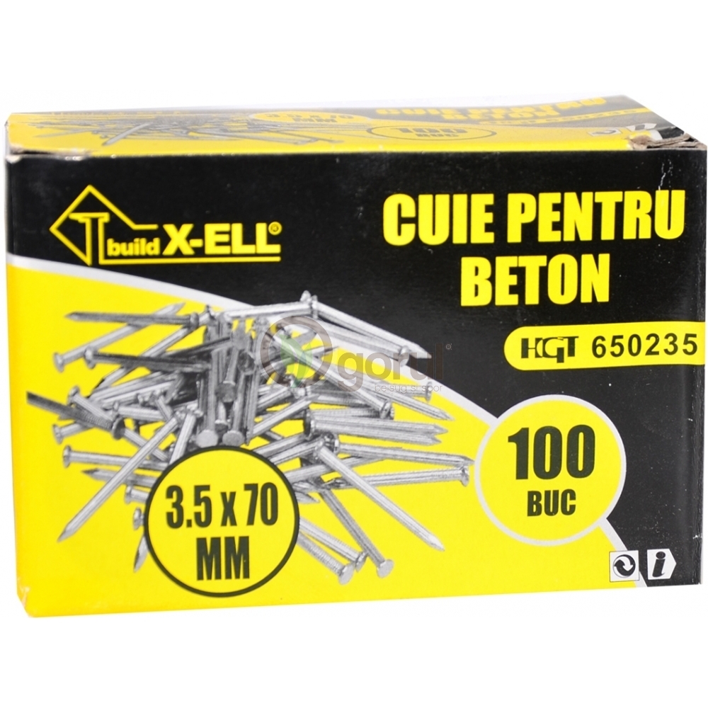 Cuie pentru beton, 3.5*70 mm(100 buc), Honest pret 8.12 Lei - Ogorul.ro