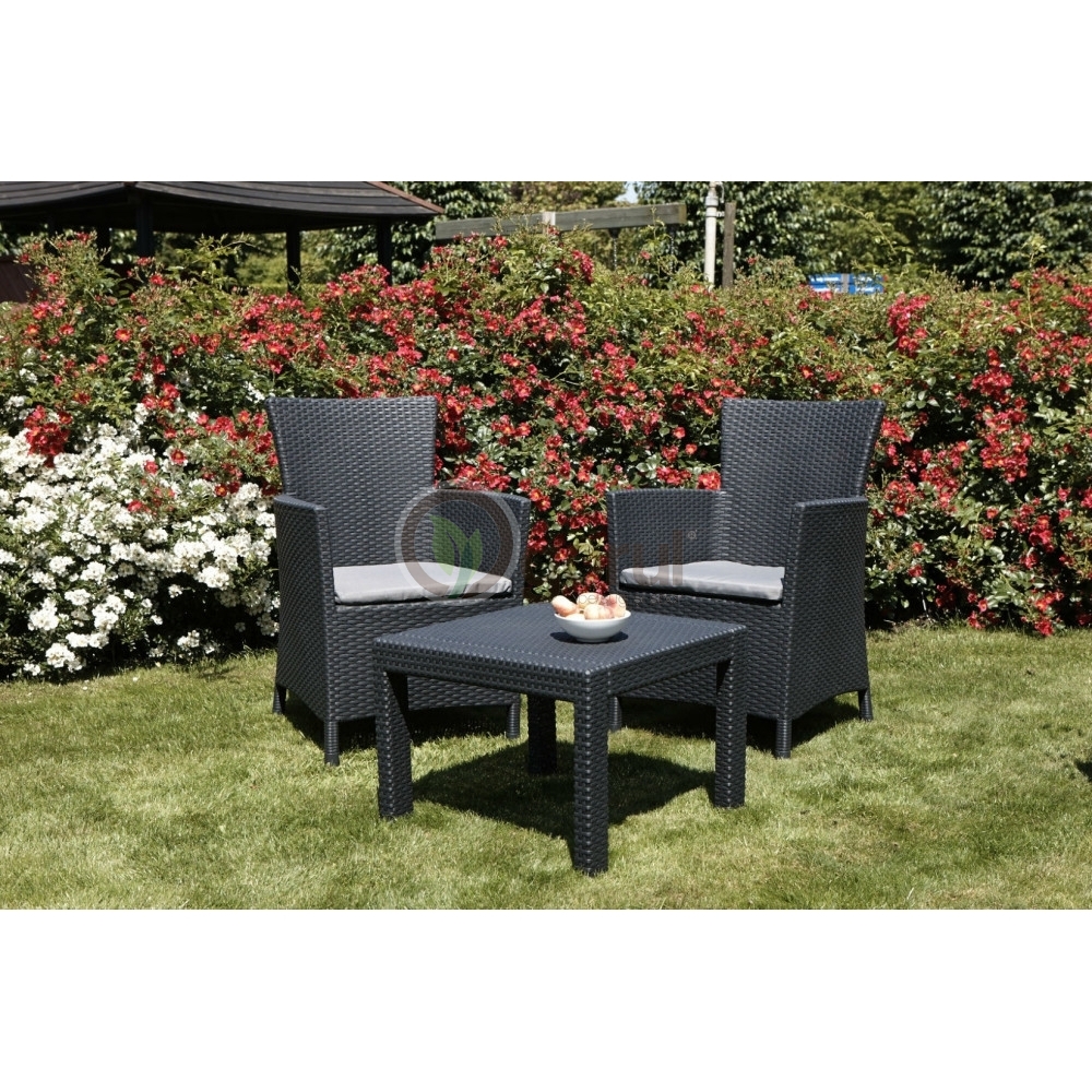 Set mobilier balcon ratan Rosario Graphite - Cool Grey, 2 locuri pret ...