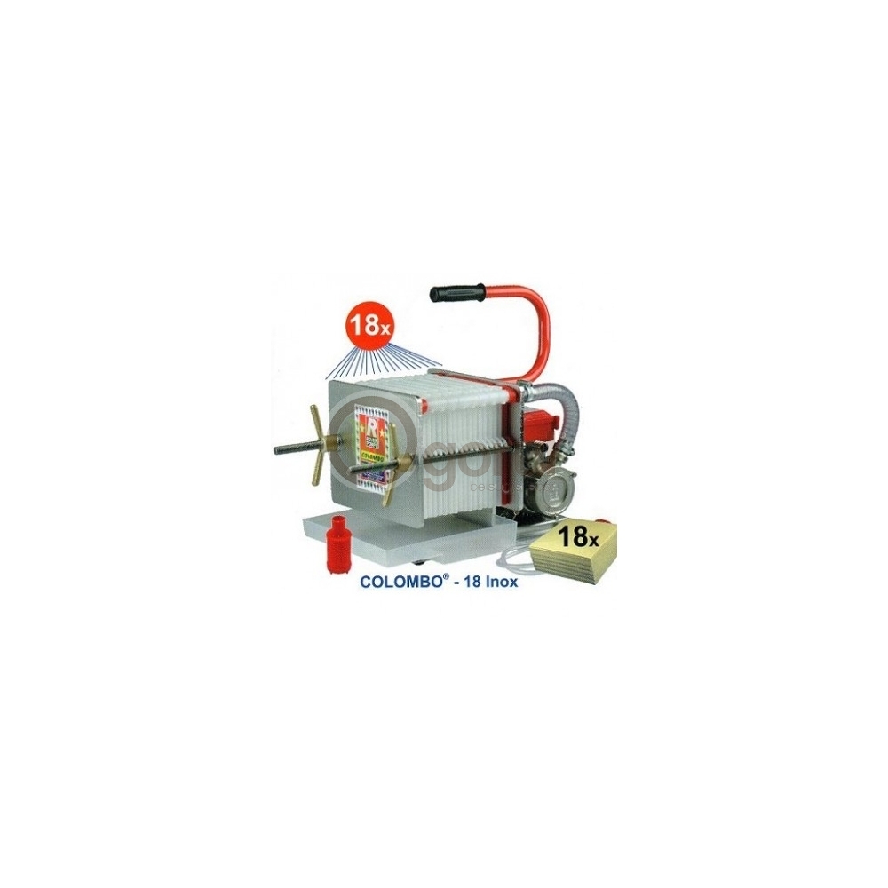 Filtru vin Colombo 18 Inox, in inox, cu 18 placi, productivitate 800l/h ...