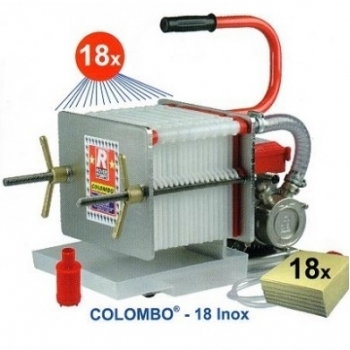 Filtru vin Colombo 18 Inox, in inox, cu 18 placi, productivitate 800l/h ...