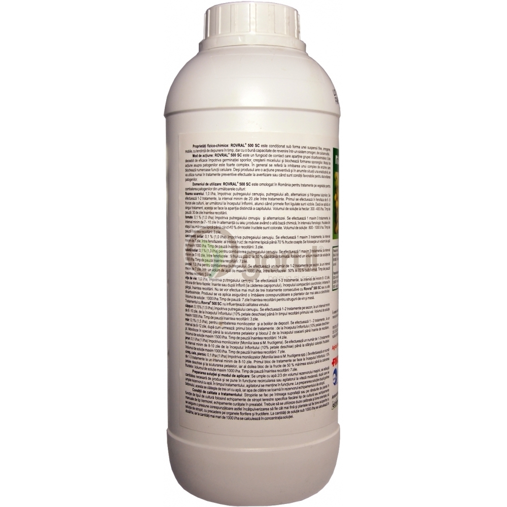 Fungicid Rovral 500 SC(1 L) FMC pret 197.61 Lei - Ogorul.ro