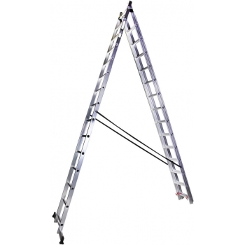 Scara tripla STR315, 3x15 trepte, din aluminiu, 4.13 metri pret 837.43 ...