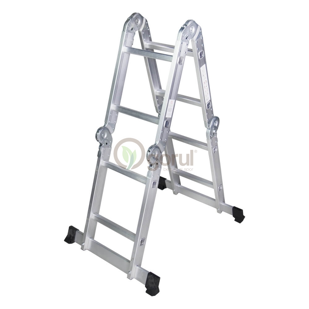 Scara multifunctionala STR402, 4 segmente x 2 trepte, din aluminiu, 2.5 ...