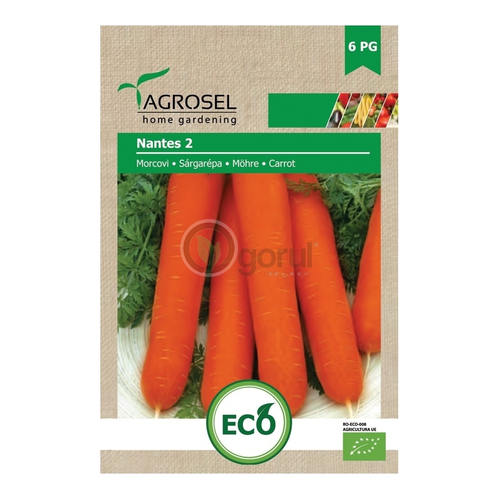 Seminte Agrosel Bio Morcovi Nantes, 2.5gr pret 4.95 Lei - Ogorul.ro